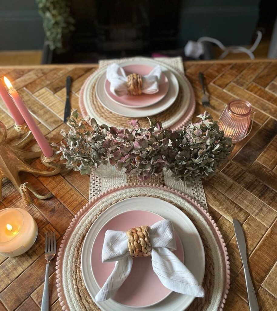 How To Set a Romantic Tablescape for Valentine's Day - Home & Texture