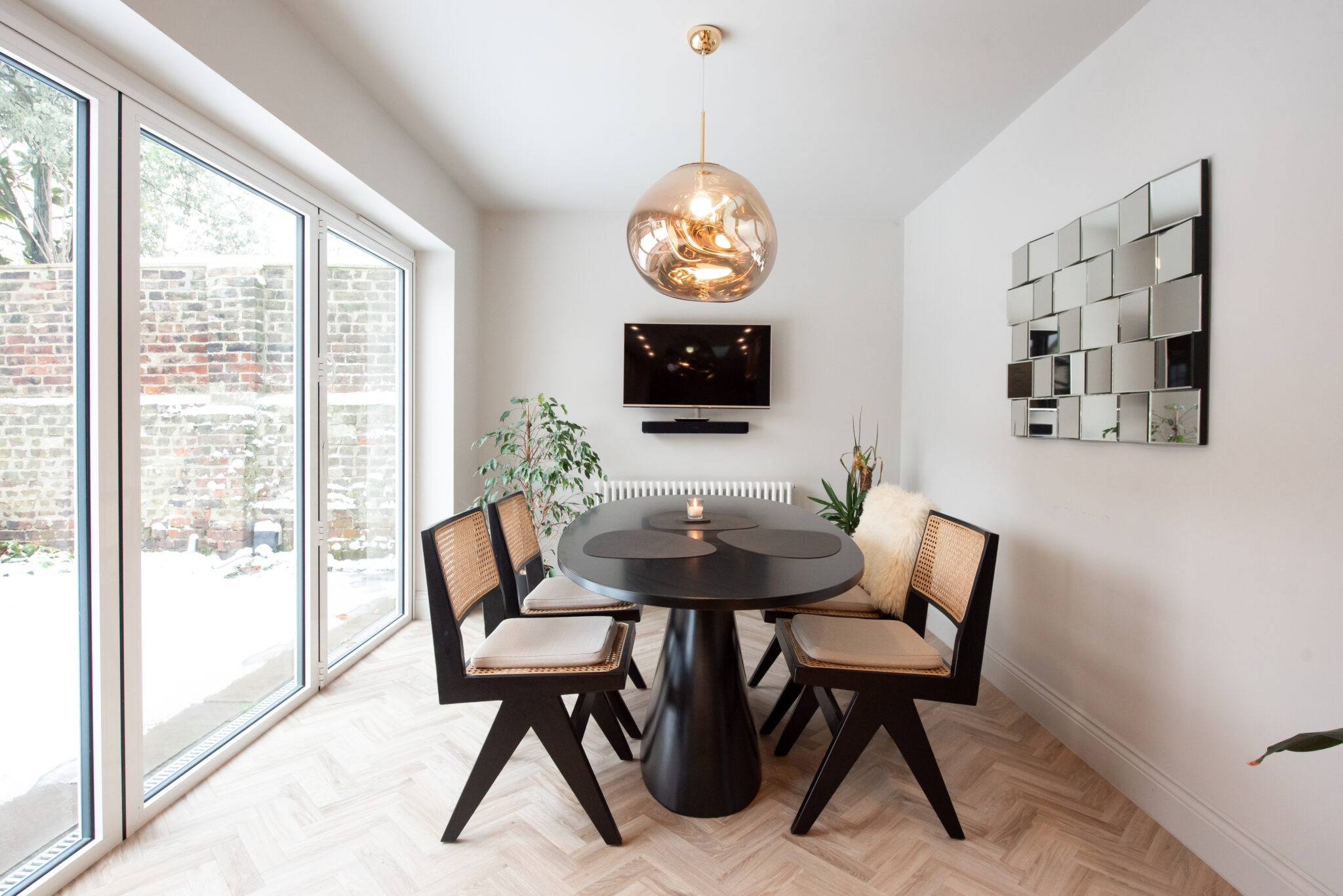 For a subtler approach, use mirrored accents in your decor. Think about ...
