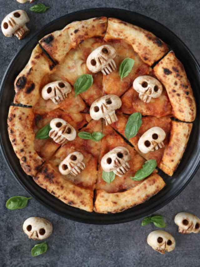 Make This Spooky Skull Pizza for Halloween Dinner - Home & Texture