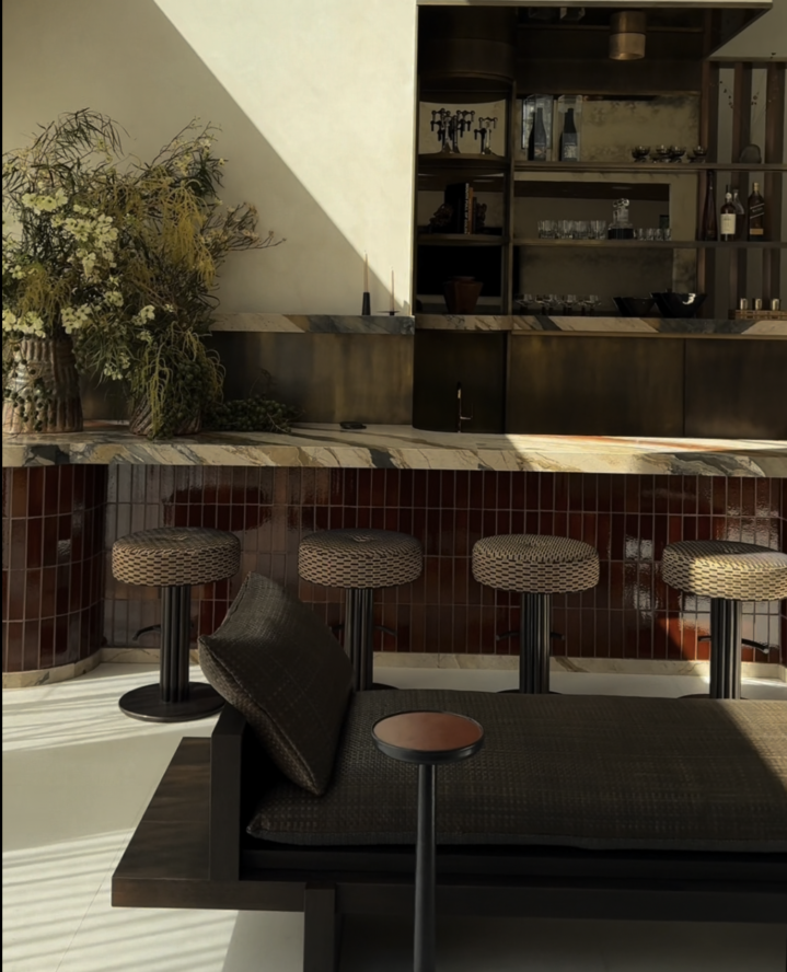 Here's a Peek Inside Tania Sarin's Dreamy Home Bar - Home & Texture